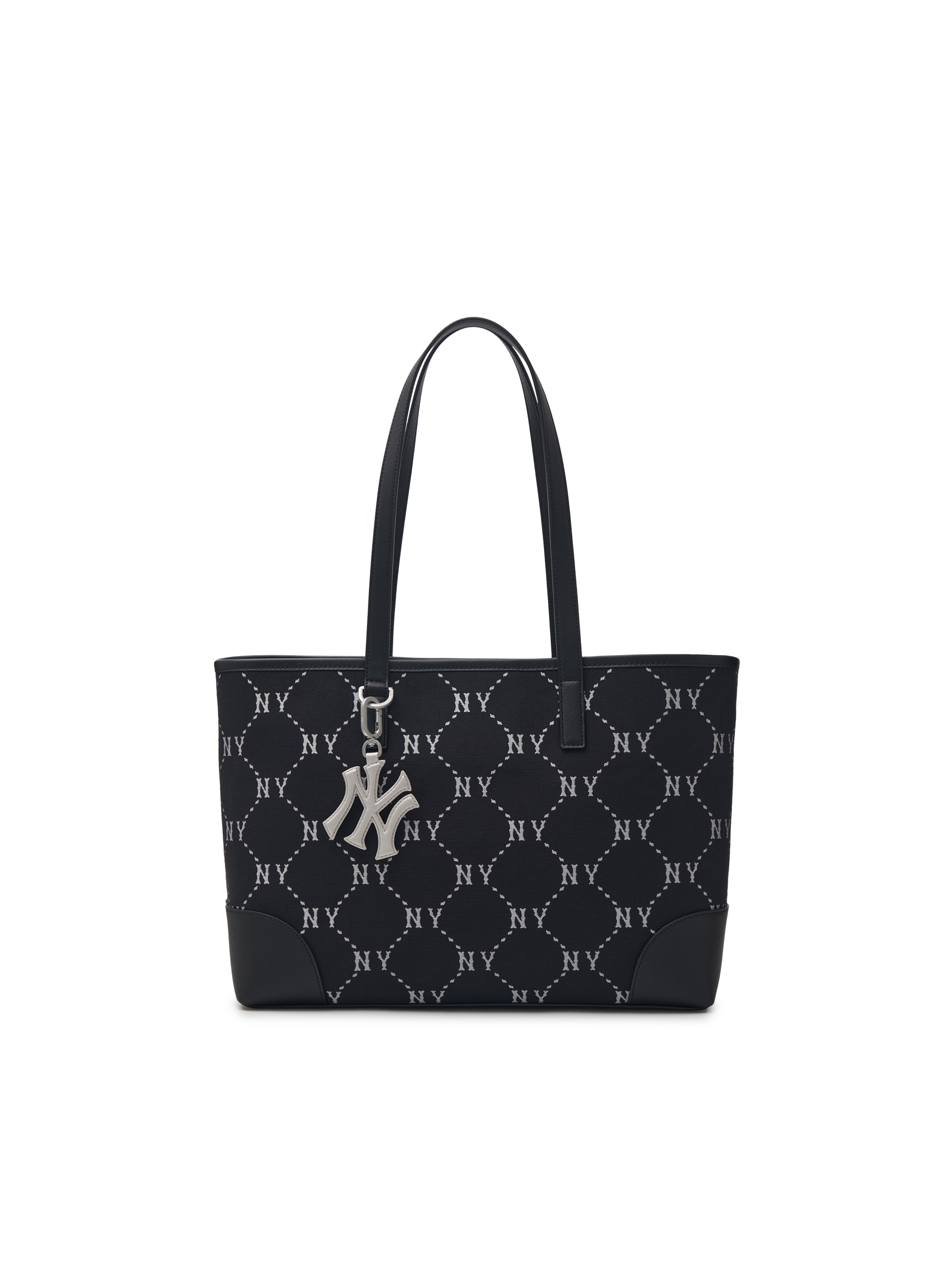 MLB 다이아 모노그램 자카드 라지 토트백 뉴욕양키스 (BLACK)