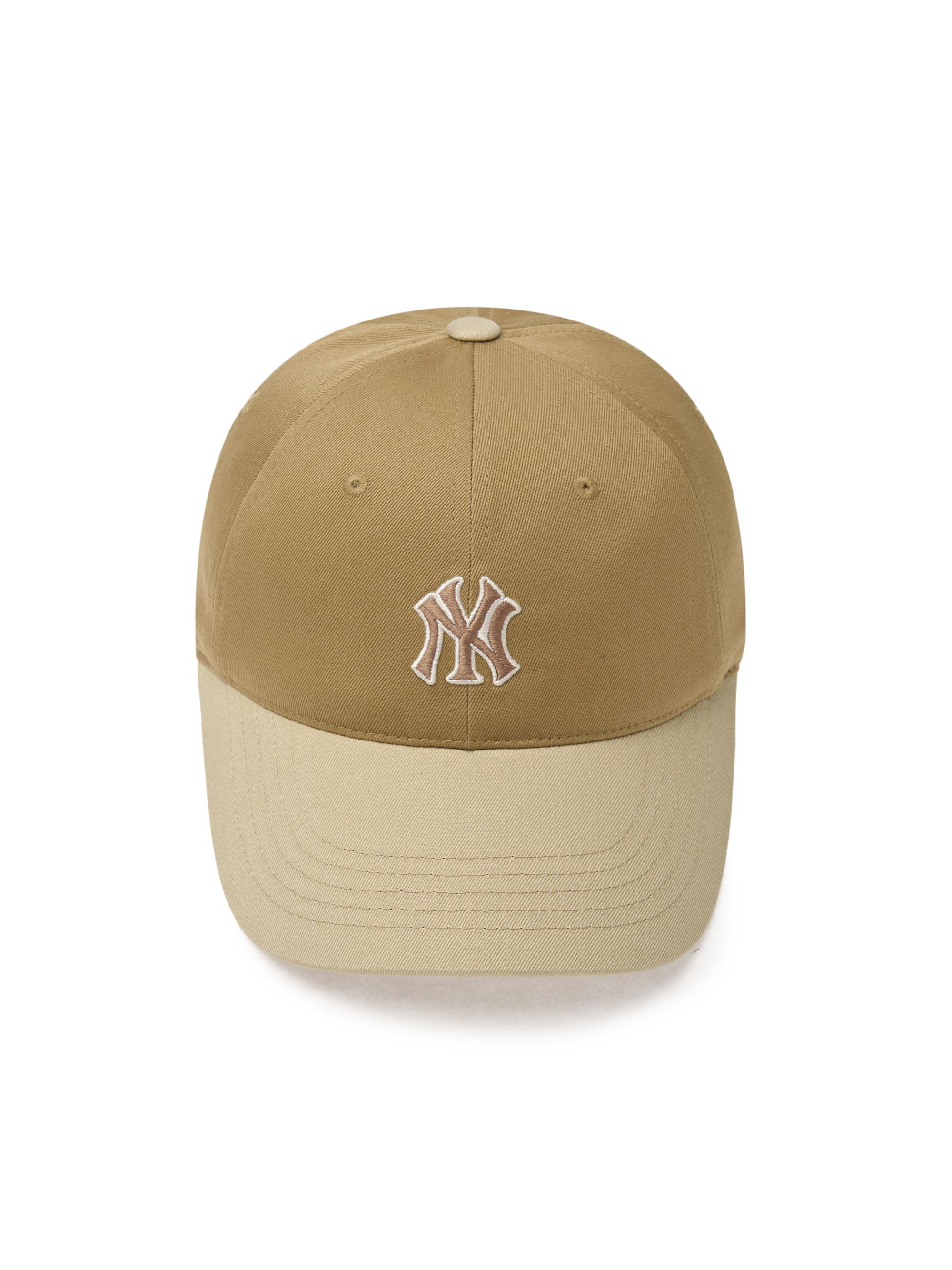 MLB 바시티 원포인트 배색 언스트럭쳐 볼캡 뉴욕양키스 (BEIGE)
