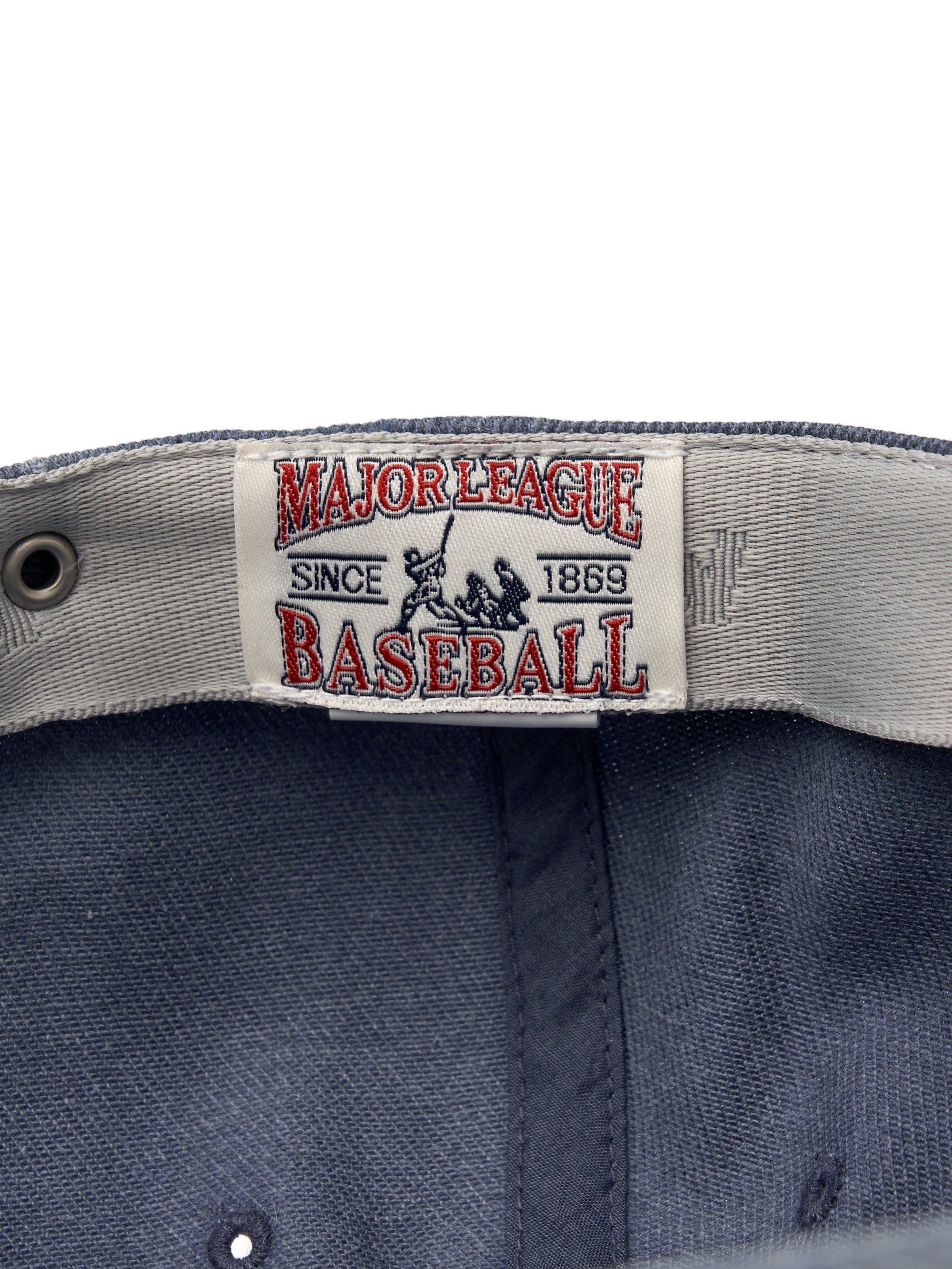 MLB 바시티 레터링 컬러데님 언스트럭쳐 볼캡 뉴욕양키스 (NAVY)