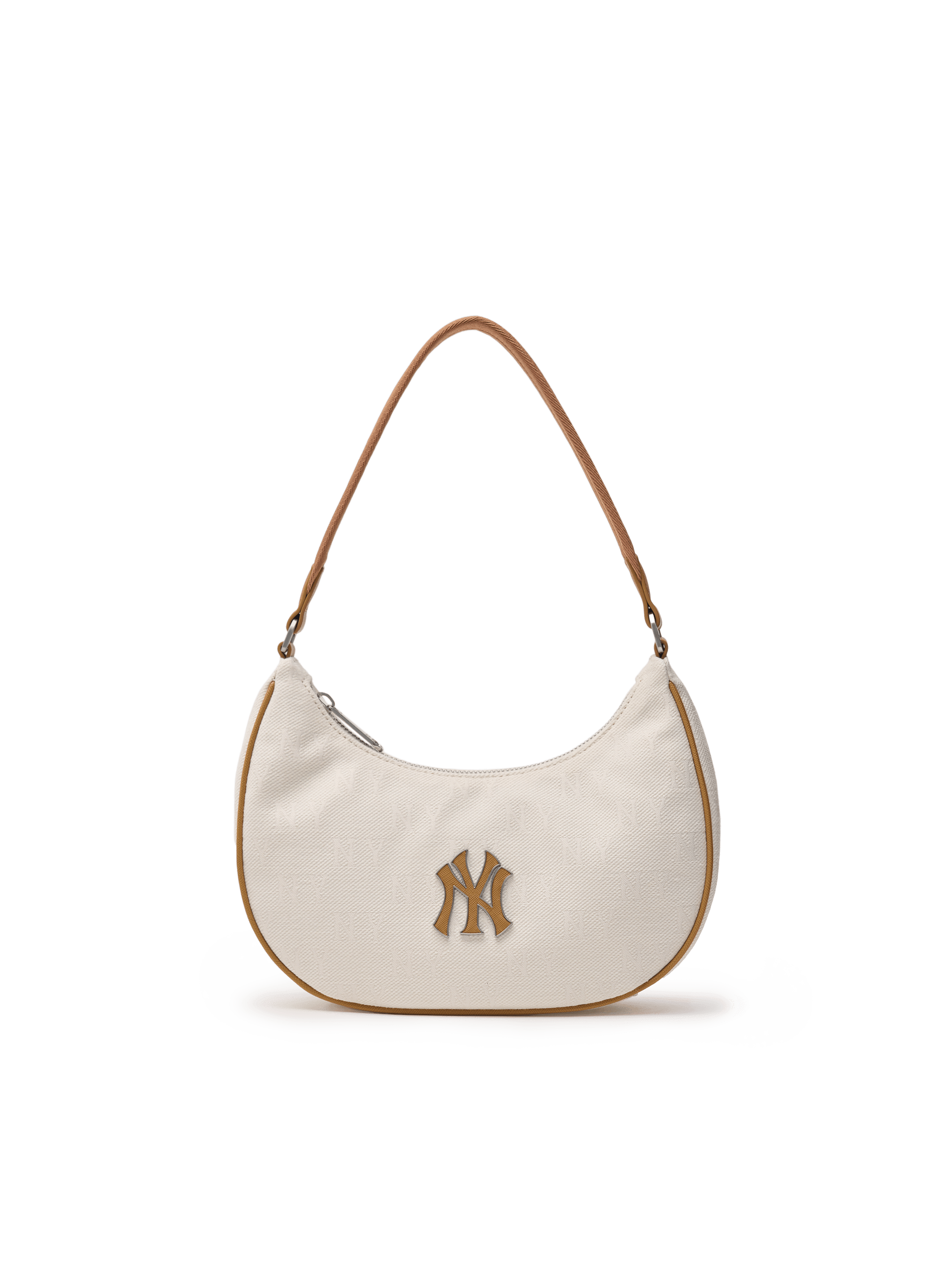 MLB 클래식 모노그램 자카드 호보백 뉴욕양키스 (DARK GRAY)