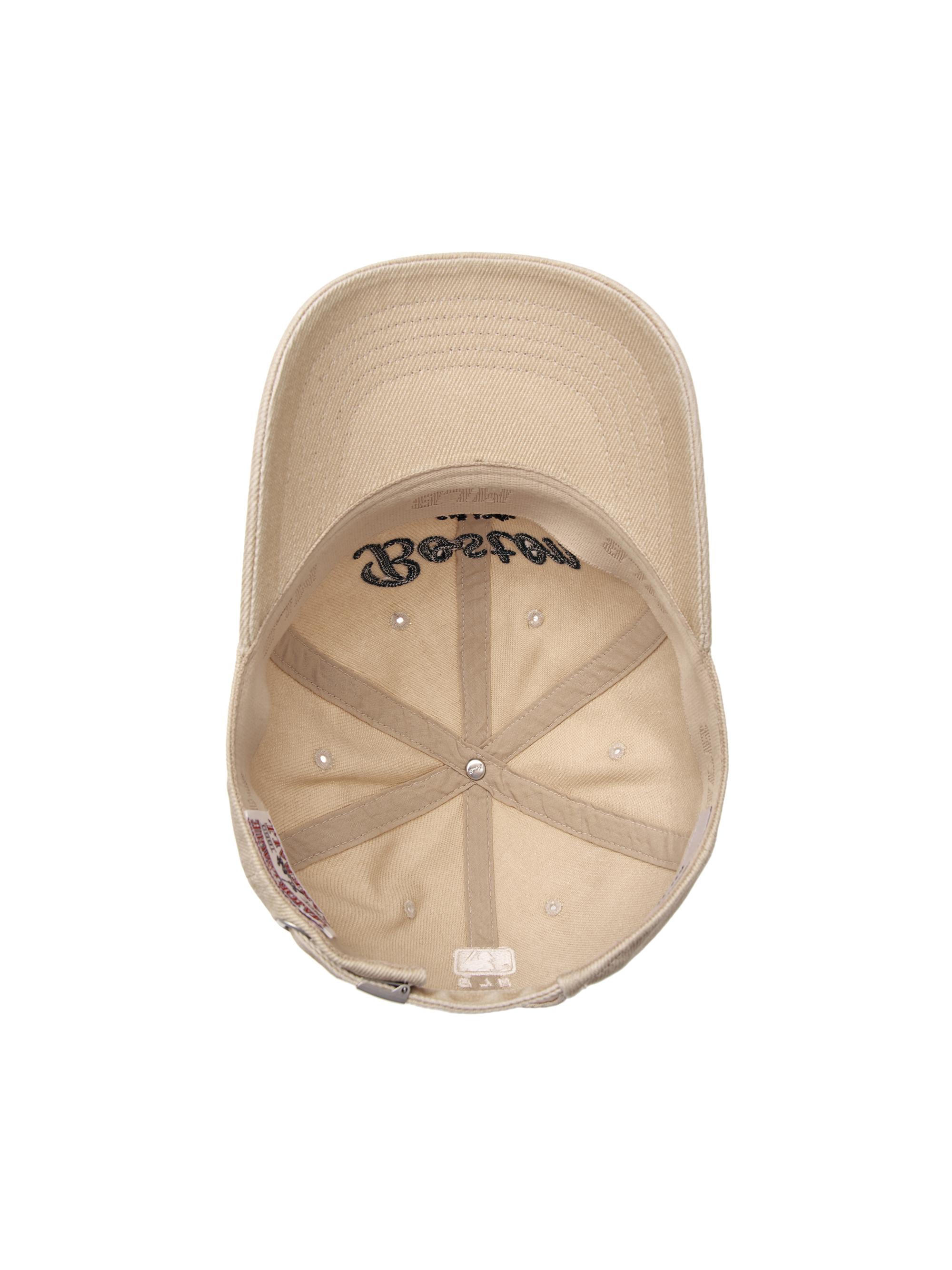 MLB 바시티 레터링 피그먼트 언스트럭쳐 볼캡 보스턴 레드삭스 (LIGHT BEIGE)