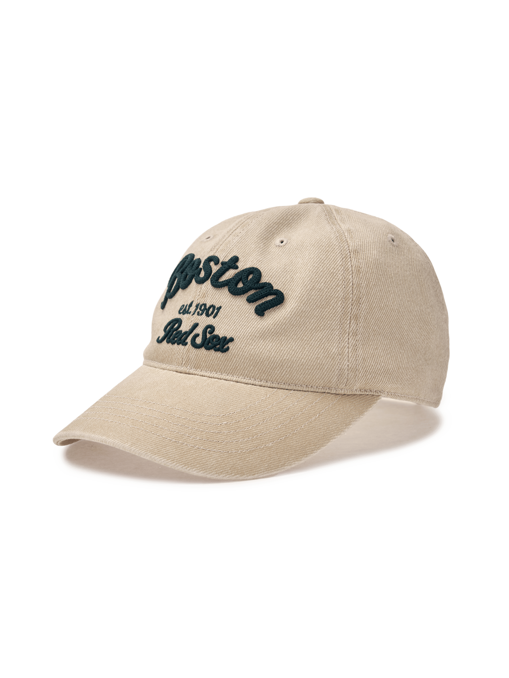 MLB 바시티 레터링 피그먼트 언스트럭쳐 볼캡 보스턴 레드삭스 (LIGHT BEIGE)