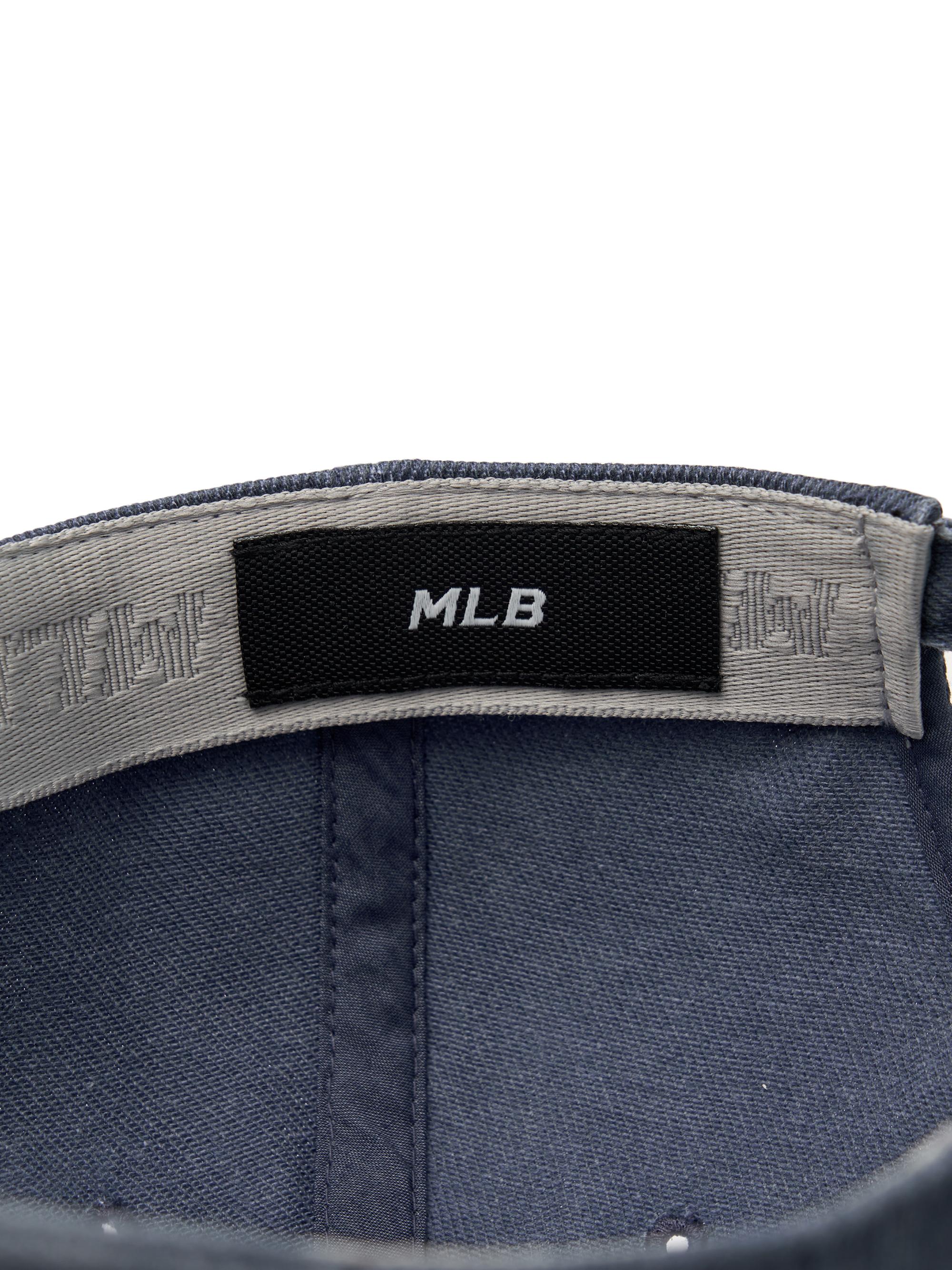 MLB 바시티 레터링 컬러데님 언스트럭쳐 볼캡 뉴욕양키스 (NAVY)