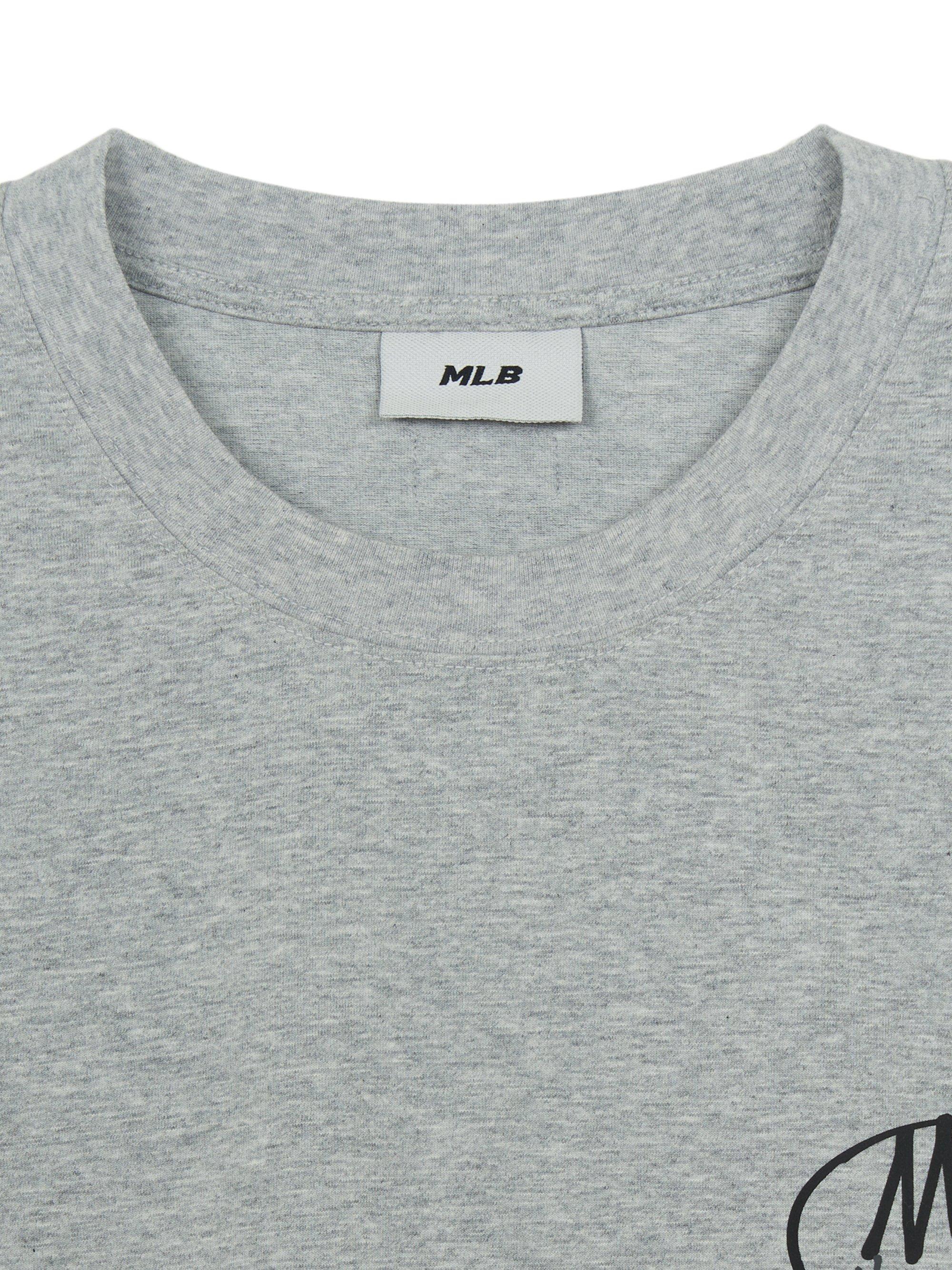 MLB 베이직 스트릿로고 레이어드 오버핏 긴팔 티셔츠 뉴욕 메츠 (GRAY)