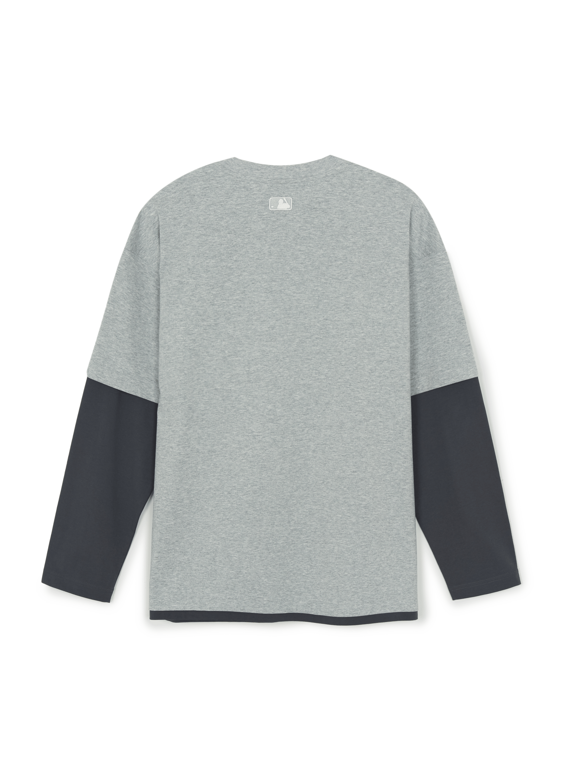MLB 베이직 스트릿로고 레이어드 오버핏 긴팔 티셔츠 뉴욕 메츠 (GRAY)